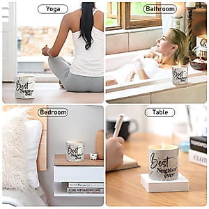 Best Neighbor Ever Gifts-6 oz Scented Candle Lavender Hello Neighbor Gifts for Neighbors New Neighbor Welcome Gift Funny Candles Goodbye Moving Housewarming Presents for New House for Neighbor