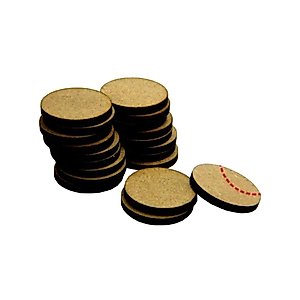 Green Stuff World for Models and Miniatures - MDF Bases Round 25mm 9134