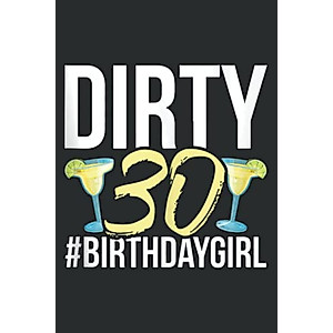 Dirty 30 S 30Th Birthday Nice: Lined Journal Notebook with Memo Diary Subject Planner, 6x9 inches, 120 Pages
