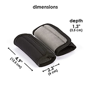 Diono Soft Wraps Car Seat Straps, Shoulder Pads for Baby, Infant, Toddler, 8 Pack Reversible Soft Seat Belt Cushion and Stroller Harness Covers Helps Prevent Strap Irritation, Black