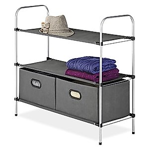 Whitmor Closet Shelves and Drawers - Multipurpose Portable Closet Organization Solution