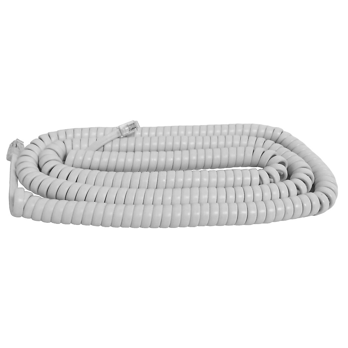 The VoIP Lounge Replacement 25 Foot Long White Handset Curly Cord for AT&T Phone