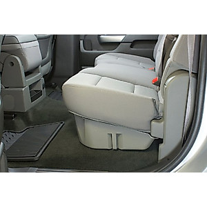 DU-HA Under Seat Storage Fits 14-18 Chevrolet/GMC Silverado & Sierra Light Duty Crew Cab and 15-19 Heavy Duty Crew Cab Black Part#10300