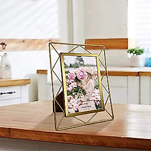 SPEPLA 4x6 Metal Picture Frames for Tabletop or Wall Mounting Display, 2 Pack 6 x 4 Photo Frame