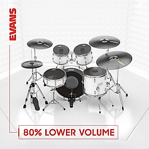 Evans Drum Heads - dB One Cymbal Pack (14 inch, 16 inch, 18 inch, 20 inch) - Low Volume Cymbal Pack - Reduces Volume While Playing Naturally
