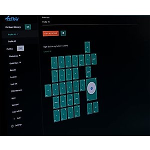 AZERON Cyborg Gaming Keypad – One Handed for PC – with Analog Thumbstick and 29 Programmable Keys – 3D Printed Customized – for Righties (Galaxy Purple)