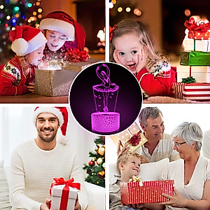 Ballet Dancing Gifts, 3D Illusion Lamp Kids Night Light with Remote Control 16 Colors Changing Gifts for Mom, Birthday Gift, Wedding Gifts, Grandmother Gifts, Valentines Gift, Graduation Gifts, Friend