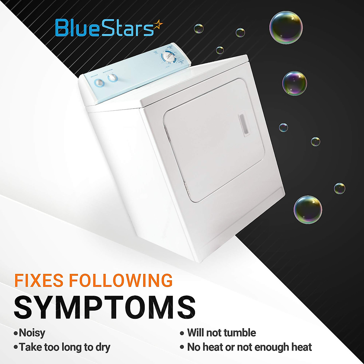 BlueStars 4392067 Dryer Repair Kit - For Whirlpool Cabrio Duet Maytag Bravos XL Kenmore Elite Dryer AP3109602 PS373088 80047 587637 - Includes WPW10314173 Drum Roller 661570V Belt 279640 Idler Pulley