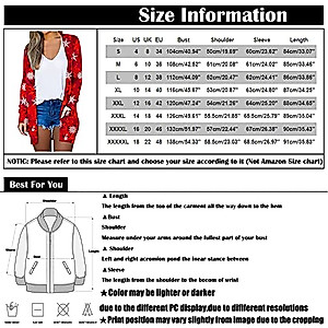 Ugly Christmas Sweaters for Women 2023 Plus Size Casual Fashion Fall Winter Lightweight Cardigan Long Sleeve Open Front Funny Christmas Tops Graphic Holiday Party Shirts Outfits Clothes Black 4XL