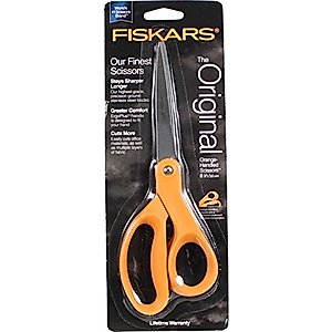 Fiskars Straight Handle Craft Scissors, 8 Inches, Stainless Steel Blades