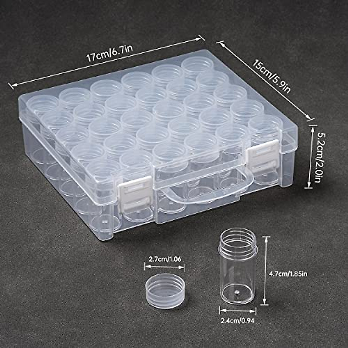 Bead Organizer, Bead Containers, Craft Storage Containers Diamond Painting Storage Containers Bead Storage Containers with Lids Diamond Painting Box Glitter Containers for DIY Art Crafts Nail (2 Pack)