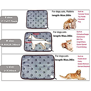 DEOMAN Pet Heating Pad for Small Dogs Cats Heated Bed mat Indoor Electric Cat Heating pad Waterproof Dog Heating pad Chew Proof Cord,Easy Clean