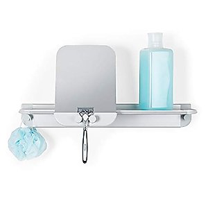 Better Living Products 11631 GLIDE Shower Shelf with Mirror, Grey