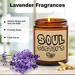 Birthday Gifts for Women, Valentines Day Gifts for Her for Women, Scented Candles for Best Friends, Gifts for Soul Sisters Friends, HBESTIE Unique Friendship Gifts for Bestie, Sister Gift