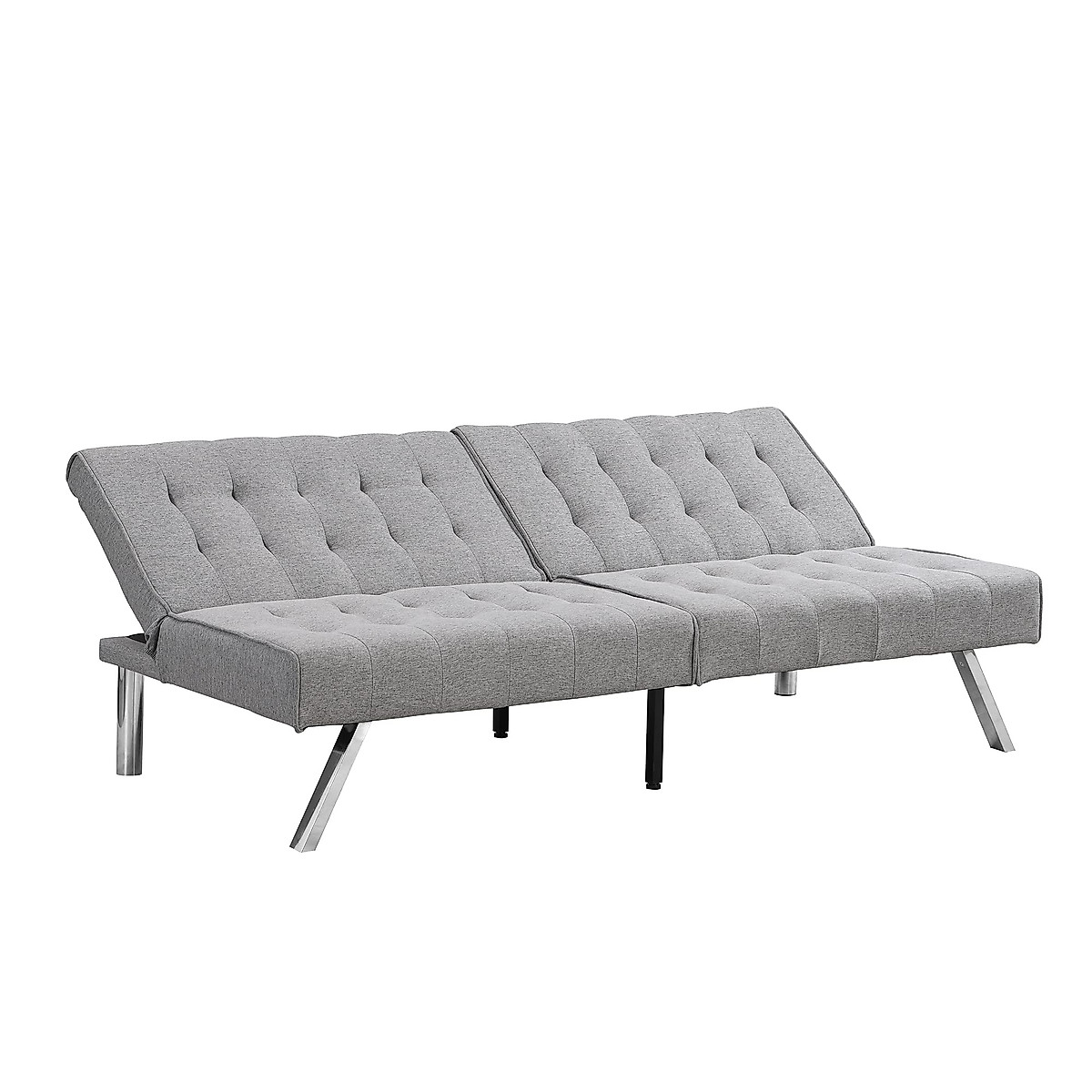 anwickjeff Futon Sofa Bed Couch Memory Foam Futon Bed,Modern Sofas for Living Room,Convertible Sleeper Sofa w/Removable Armrests,Love Seat for Compact Living Spaces Offices Dorm Bonus Room (Grey)