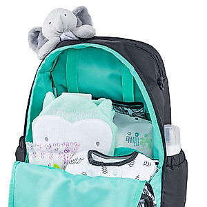 JuJuBe Zealous Diaper Bag Backpack and Fashionable Travel Bag with 9 Pockets