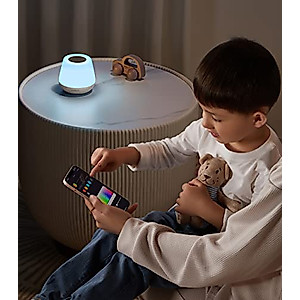 Lyridz Baby Sound Machine Night Light, White Noise Machine for Sleeping, Toddler Sleep Trainer with 24 Soothing Sounds, Time-to-Rise, Portable, 32 Lighting Effects DIY Colors, APP & Voice Control