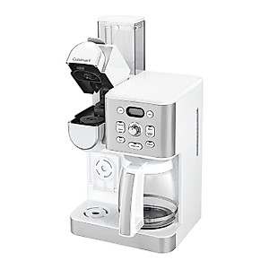 Cuisinart SS-16W Stainless Steel Coffee Maker (White) - 25% Faster Brewing, Combo Coffee Center for Rich Coffee Bundle with Stainless Steel Tumbler, and Medium Roast Single-Serve K-Cup Pods (3 Items)