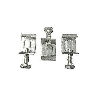 BOOHAO 12 pcs Galvanized Steel Flange Clamp G Clamp Duct G Clamps Ventilation Duct Flange for Rectangular Duct Connection System
