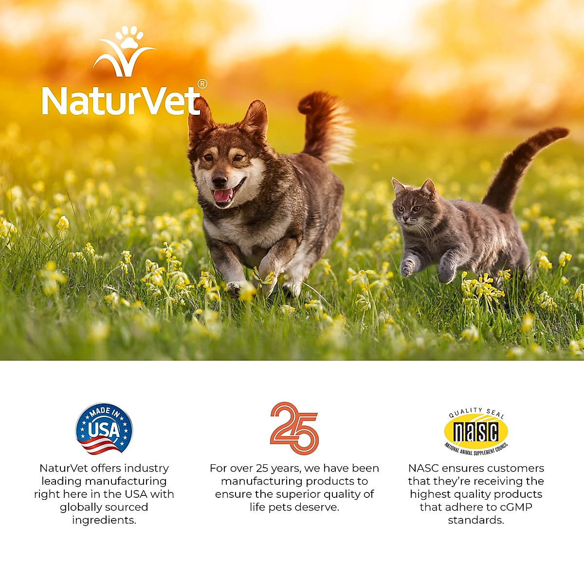 NaturVet Aller-911 Advanced Allergy Aid for Dogs, Cats – Antioxidant-Rich Pet Supplement with Omegas, DHA, EPA – Helps Support Dog Immune System, Cat Respiratory Health, Skin Moisture 60 Ct.
