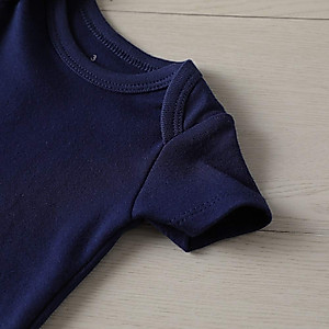 shlrzy Mess with Grandpa Baby Boy Clothes Unisex Funny Baby Girl Bodysuits navy 3-6Months