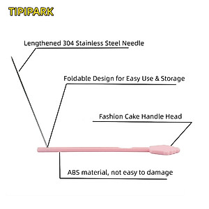4 Pcs Cake Tester - Foldable Cake Testers for Baking Doneness Stainless Steel Stick Needle for Chiffon Cakes Baking Tools