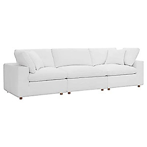 Modway Commix Down-Filled Overstuffed Upholstered 3-Seater Sofa