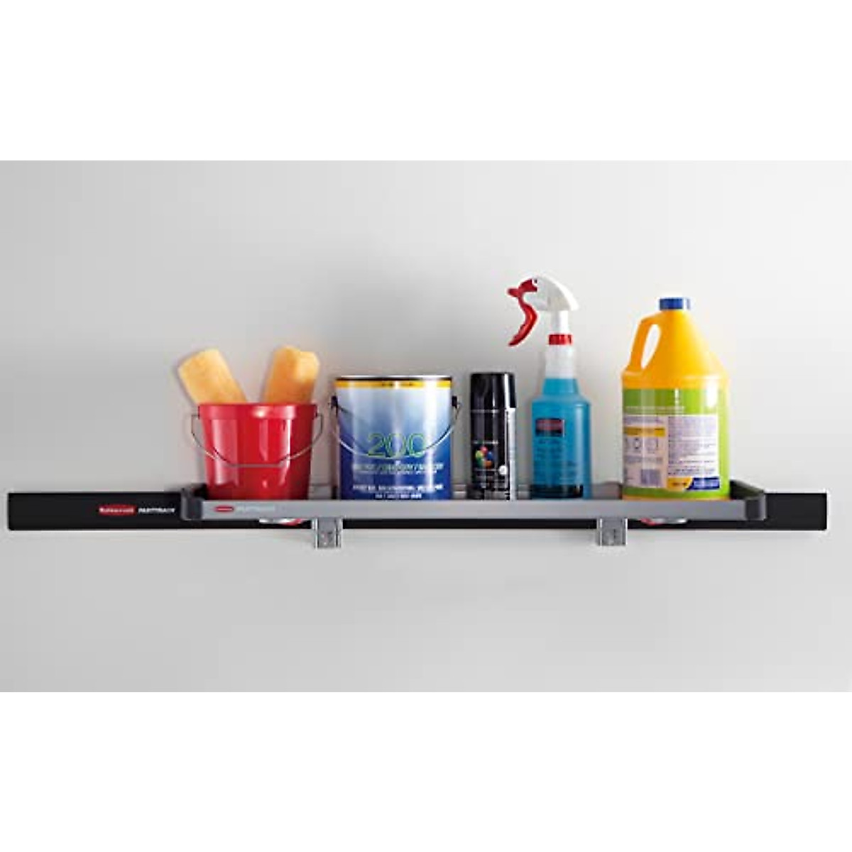 Rubbermaid FastTrack Rail Large Shelf Organization System, Holds up to 50 Pounds, Ideal for Cleaning Products, Garden Supplies, Laundry Products