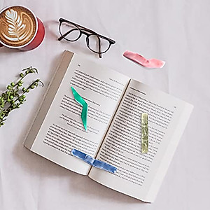 4pcs Book Page Holder, Thumb Bookmark Resin Page Holder Spreader Thumb Savers Book Accessories Gifts for Reading Lovers Bookworm Students Teachers (4 Colors)