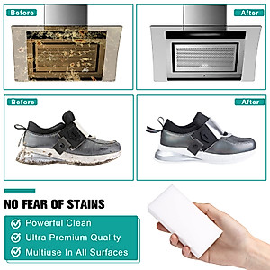 Magic Eraser Sponge,100 Pack Melamine Sponges Cleaning Pads in Bulk,Extra Large and Durable, Household Cleaning Sponge for All Surfaces, Kitchen Dishes, Car, Sink, Shoe, Bathroom, Leather, Wall