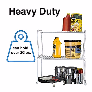 Grayline 44010, Long Heavy Duty Stacking Shelf, White