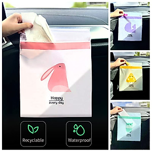 BetaLife 45PCS Car trash Bag, Adhesive Portable Disposable, Clean, leak-Proof, Convenient, Can be used in Kitchen, Bathroom, Dining Table, Office Desk, Travel.