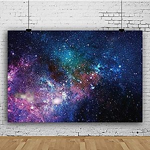 AOFOTO 10x7ft Deep Space Galaxy Nebula Backdrop Universe Sparkling Galactics Starry Sky Milky Way Stars Background for Photography Kid Adult Birthday Party Events Decoration Photo Studio Prop Vinyl
