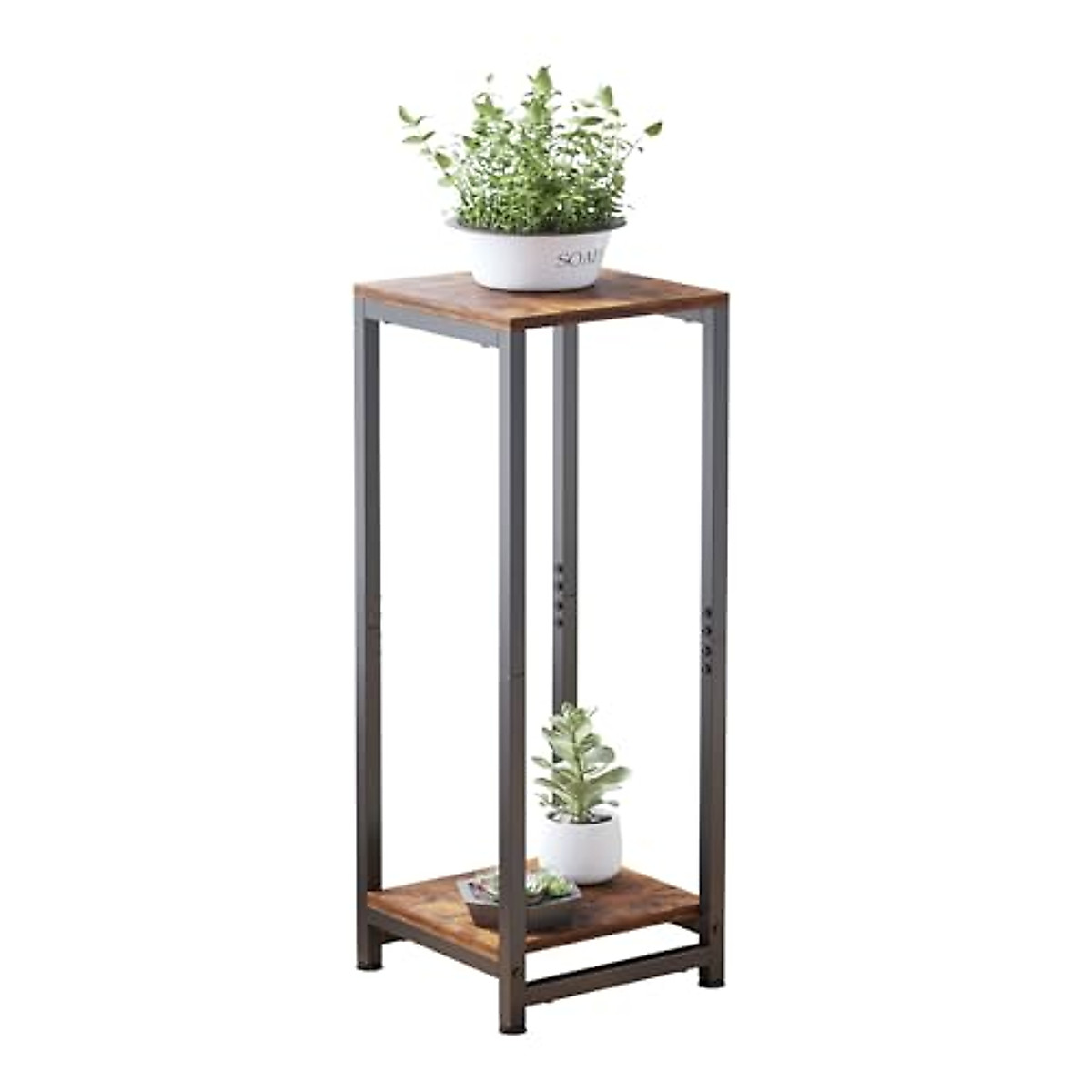 VonDream Tall Plant Stands Indoor, 2 Tier Pedestal Stand, Corner Plant Stands for Indoor Plants Multiple, Small Side Table for Indoor Plants, Tall Plant Table