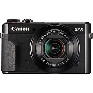 Canon PowerShot G7 X Mark II Digital Camera (1066C001), 64GB Memory Card, Card Reader, Soft Bag, Flex Tripod, Hand Strap, Memory Wallet, Cleaning Kit (International Model) (Renewed)