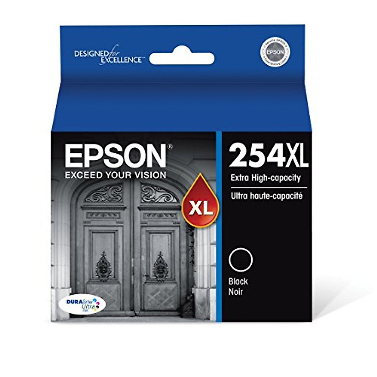 Epson DURABrite Ultra 254XL Extra High-Capacity -Ink -Cartridge, Black (T254XL120) & EPSON T252 DURABrite Ultra Ink Standard Capacity Color Combo Pack (T252520-S) for select WorkForce Printers, 1 Size