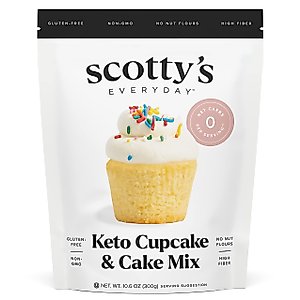 Keto Cupcake & Cake Mix - Gluten Free Zero Carb Keto Baking Mix - 0g Net Carbs Per Serving - Easy to Bake - No Nut Flours - Great Keto Dessert, Sugar Free, Non-GMO, Kosher. 10.6oz Mix