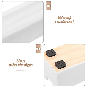 Cabilock Full Length Mirror Stand, Floor Mirror Wooden Support Full Body Mirror Holder 25CM Floor Mirror Base Bracket Wood Display Artwork Rack