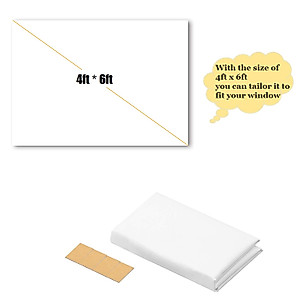 IUPPA Semi-Translucent Curtain Rear Projection Screen with The Size of 4ft x 6ft