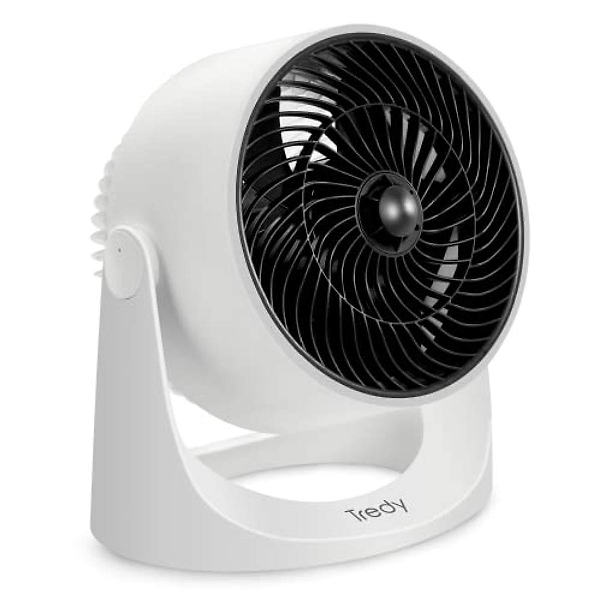 Tredy Air Circulator Fan,Small Quiet TurboForce Desk Fans with Base-Mounted Controls,3 Speed Cooling Fan,Floor Fan for Whole Room Home Bedroom Office-8 Inches