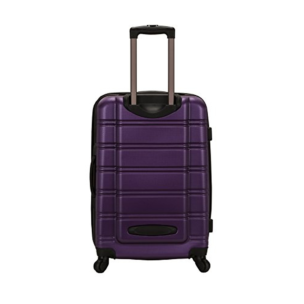 Rockland Melbourne Hardside Expandable Spinner Wheel Luggage, Purple, Checked-Medium 24-Inch