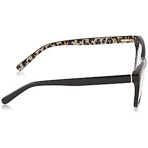 Kate Spade New York Women's Kate Spade Female Optical Style Dollie Rectangular Reading Glasses, Black Leopard/Demo Lens, 53mm, 15mm + 1.5