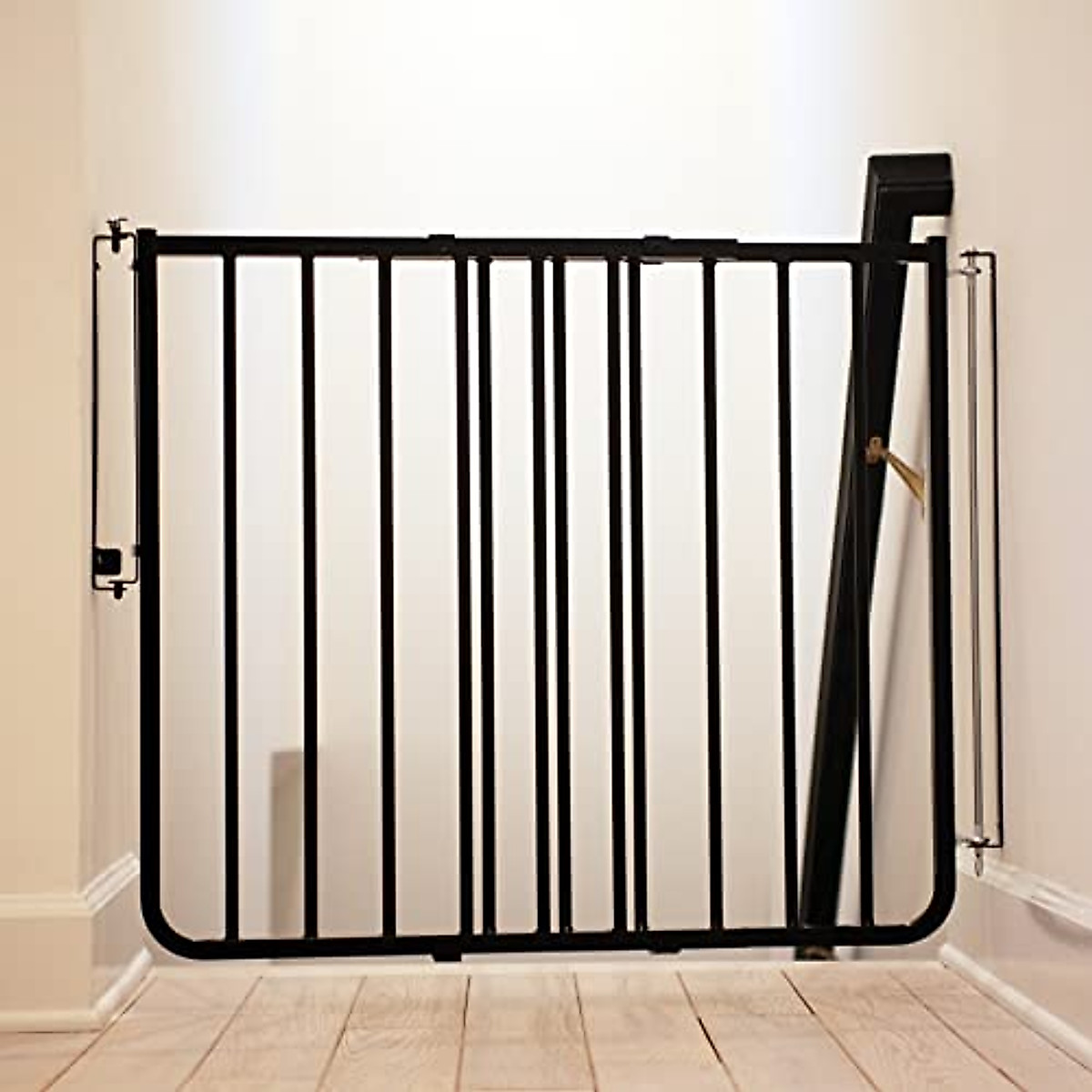 Cardinal Gates SS30 Stairway Special Baby Gate for Stairs - Adjustable Indoor Dog Gate - Aluminum Safety Gate for Kids & Pets - Can be Installed at Angles - 27 to 42.5 Inches Wide - White
