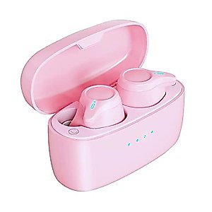 KOSETON E10 True Wireless Earbuds, Mini Pink – Wireless in-Ear Headphones with Charging Case for HD Calls & Music – Bluetooth Earbuds with Superior Sound & Premium Comfort