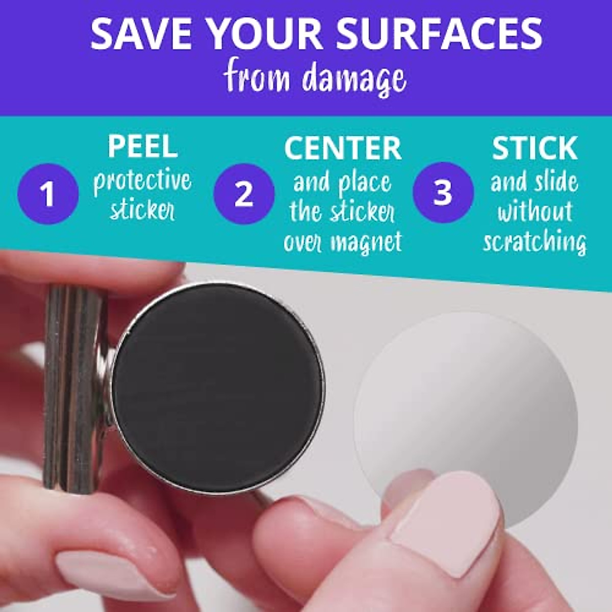 Papercode Magnetic Clips for Whiteboard & Fridge - 12 Pack Scratch-Free Refrigerator Magnet Clips Heavy Duty for Organizing & Decorating Kitchen or Office with Free Notepad