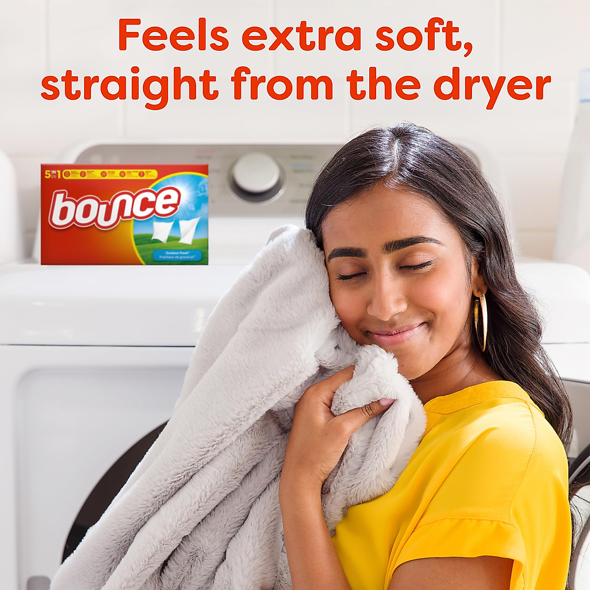 Bounce Dryer Sheets Laundry Fabric Softener, Outdoor Fresh Scent, 240 Count