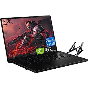 ASUS ROG Zephyrus Gaming Laptop, 16" WQXGA 165Hz Display, 12th Gen Intel-Core i9-12900H (14-Core), GeForce RTX 3070 Ti, 16GB DDR5 RAM, 1TB SSD, WiFi 6E, Windows 11 Home, Off Black