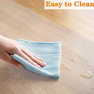 DEAYOU 2 Roll Clear Shelf Liner, 12"x 40 FT EVA Nonslip Drawer Liner, Non-Adhesive Kitchen Liner, Waterproof Pantry Fridge Liner, Oilproof Grip Liner Mat Protector for Table, Rack, Cuttable, Washable