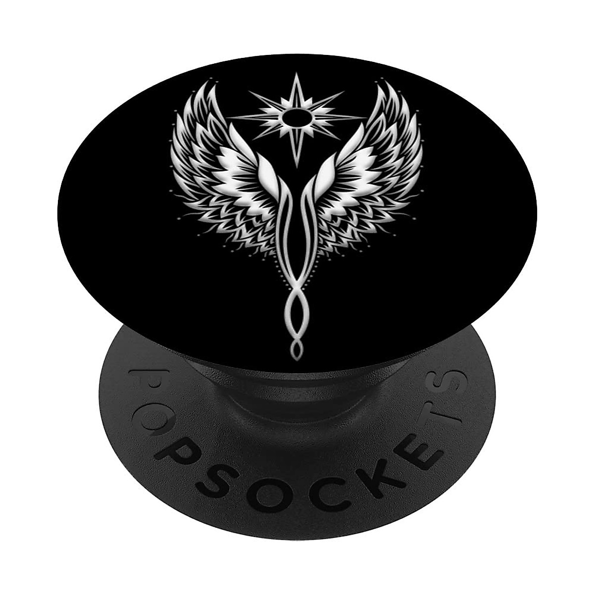 Angels Wings with Sun Guardian-Angel with Sun Rays PopSockets Swappable PopGrip