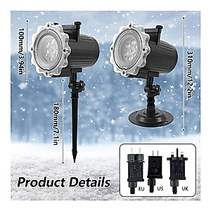 BETDET LED Outdoor Lights Christmas Projector Lights Outdoor with Remote Control 16 Patterns Holiday Projector Landscape Light Xmas Decorations for Garden Valentine Birthday Home Party 11.24